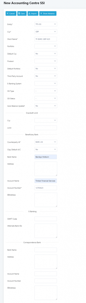 Accounting Centre SSI Set Up | CS Lucas