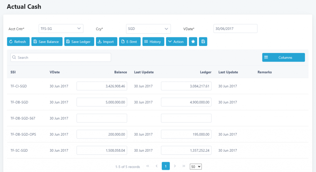 Cash and Ledger Balance | CS Lucas