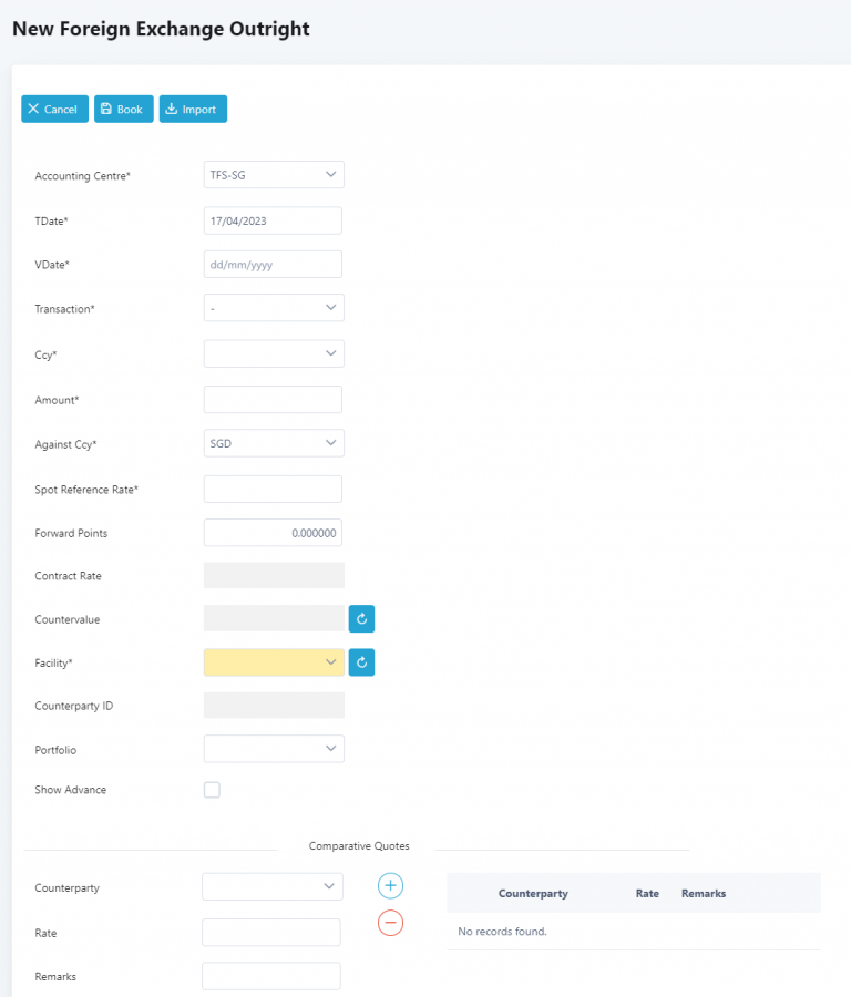 Creating FX Outright | CS Lucas