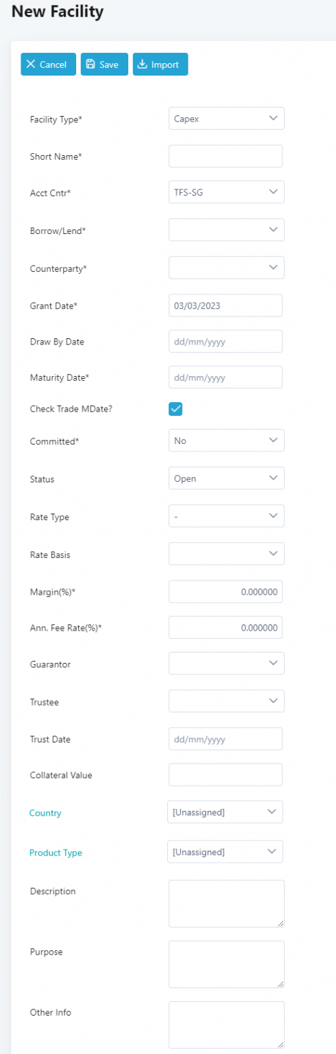 How to Create Facility and Limit | CS Lucas