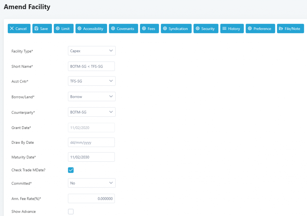 How to Create Facility and Limit | CS Lucas