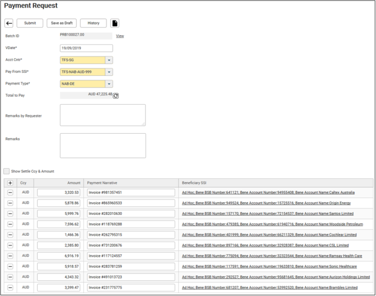 Import Payment Request (NAB DE - JSON) | CS Lucas