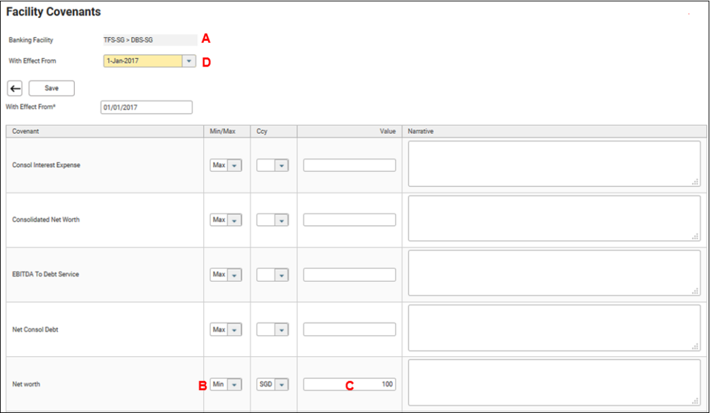 Report 1641 : Facility Covenant Analysis By Accounting Centre | CS Lucas
